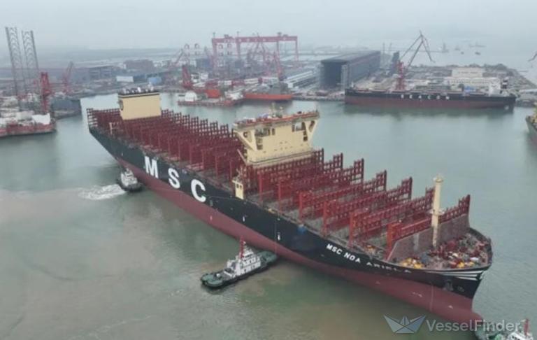 MSC NOA ARIELA, Container Ship - Detalles del buque y posición actual ...