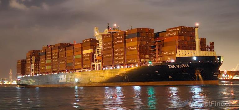 ZIM RUBY, Container Ship - Details and current position - IMO 9968009 ...