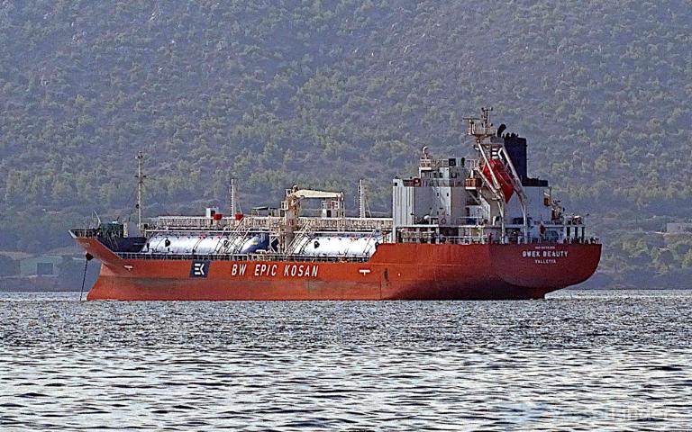 BWEK BEAUTY, LPG Tanker - Details and current position - IMO 9974589 ...
